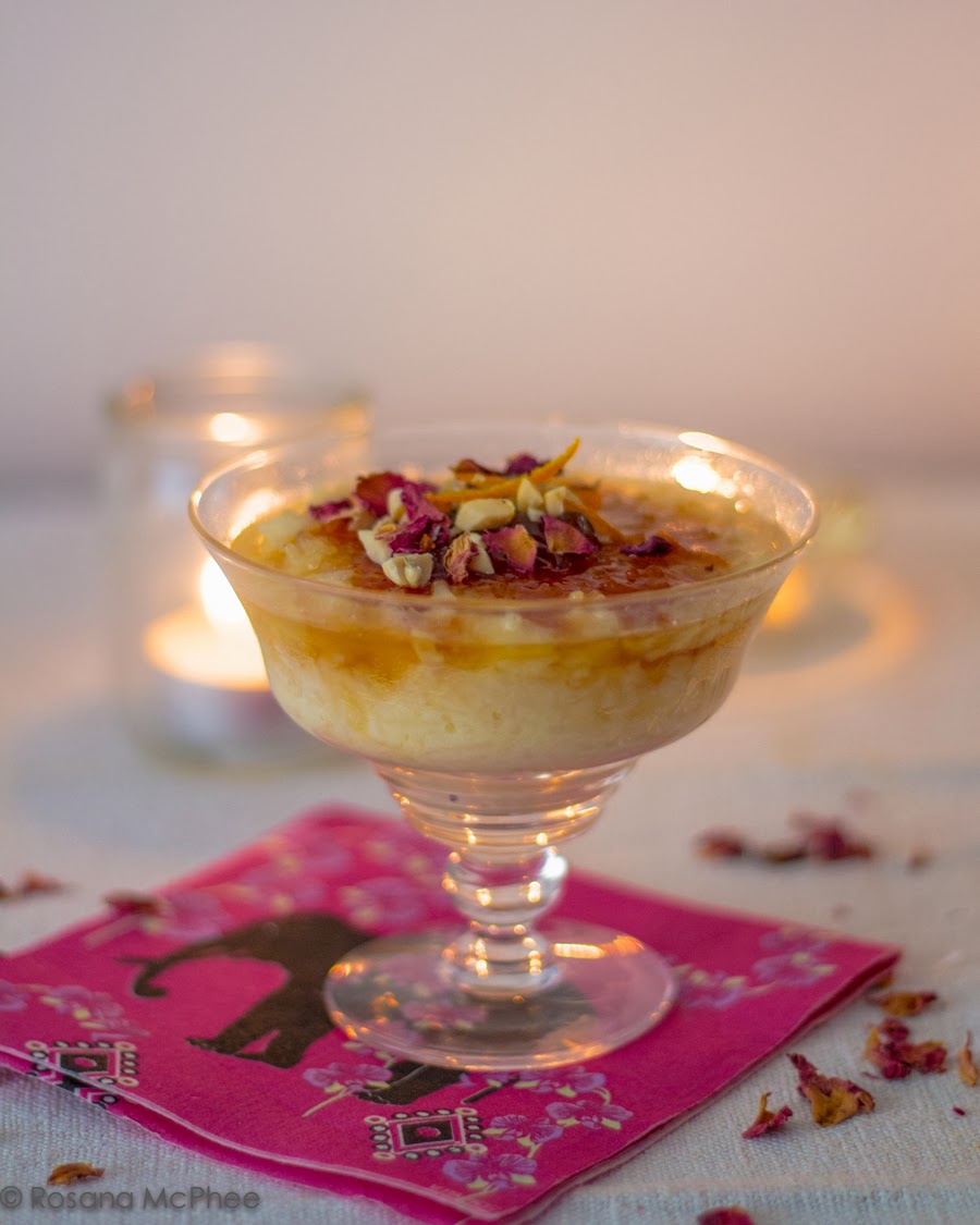 Recipe for Diwali : coconut and rosewater rice pudding - Hot and Chilli