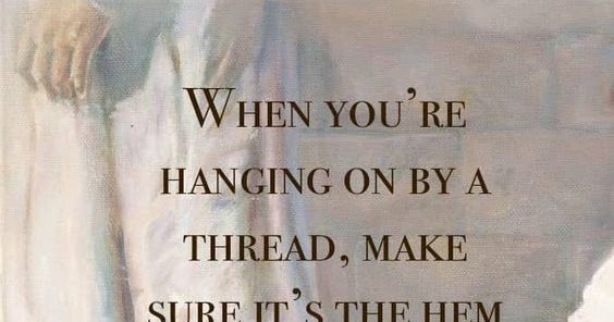 Morning Cuppas With Glenys : Hanging on by a thread