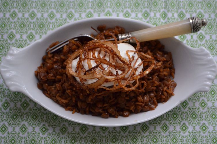 Mujadara, Lebanese lentils with caramelized onions recipe | LEBANESE ...