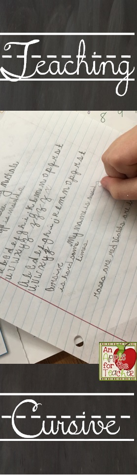 An Apple For The Teacher: Teaching Cursive
