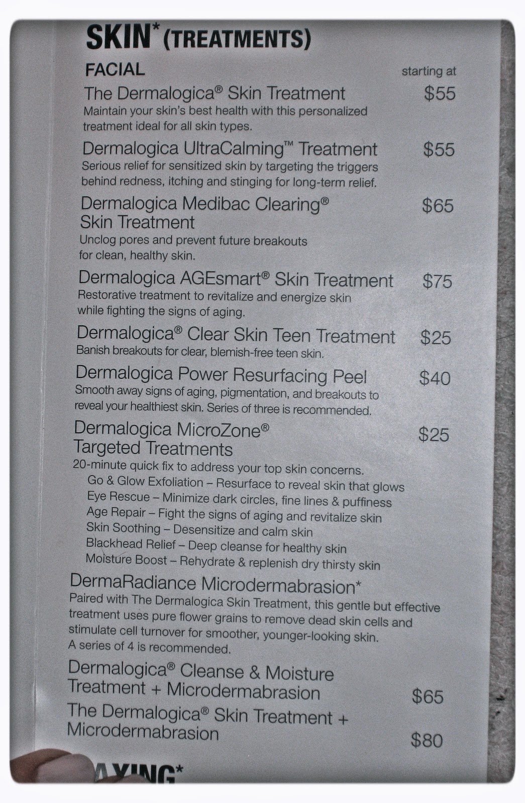 BunnyBeautyLove: Dermalogica Skin Care Treatment Experience