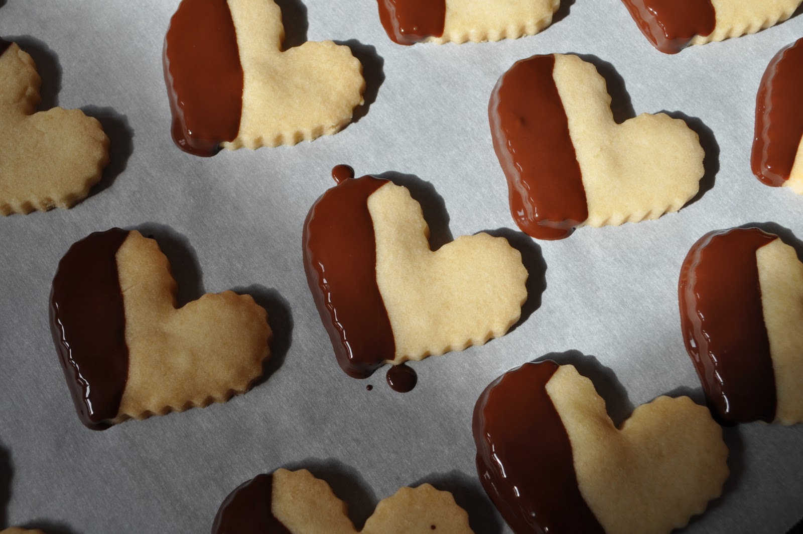 Kneading My Dream: Chocolate-Dipped Shortbread Hearts