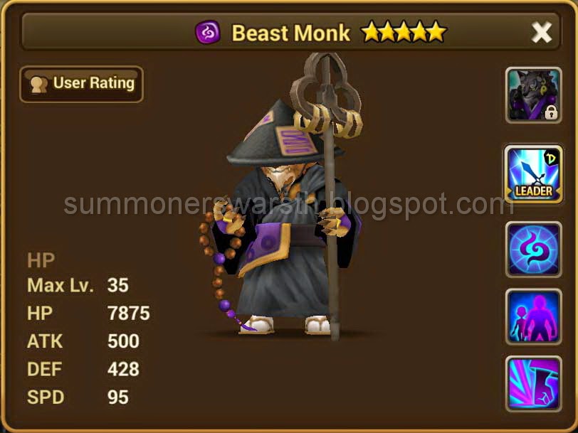 Beast Monk (Dark) | Summoners War