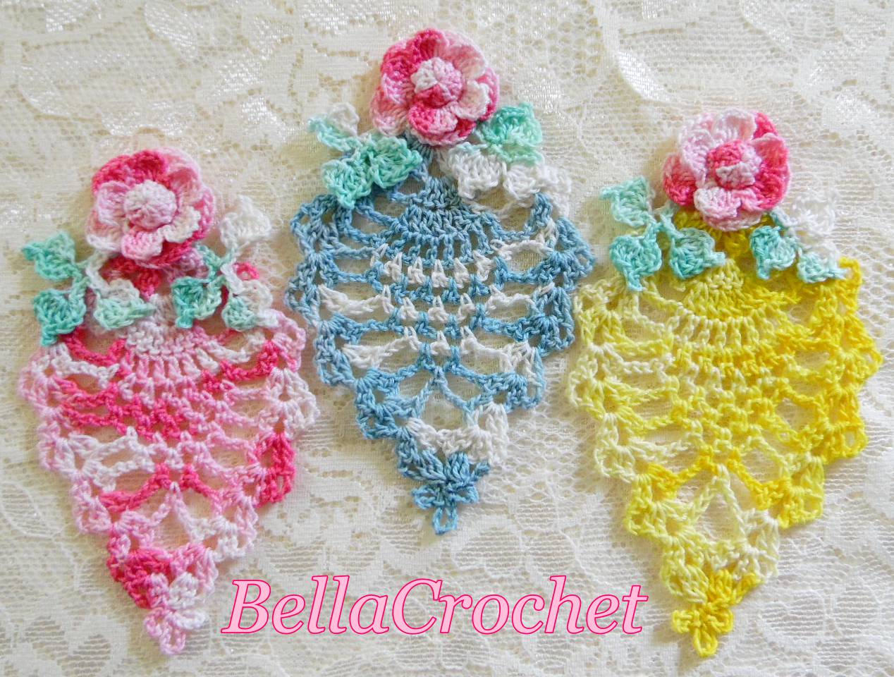 BellaCrochet: Elizabeth's Pineapple Bookmarks: A Free Crochet Pattern ...