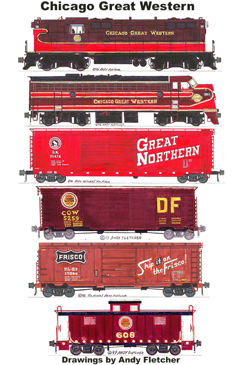 Andy Fletcher Blog-: A Chicago Great Western Freight Train at Oelwein, Iowa
