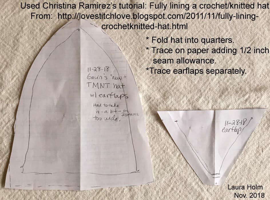 Holmade Laura: Fleece Lining for Crocheted Hat