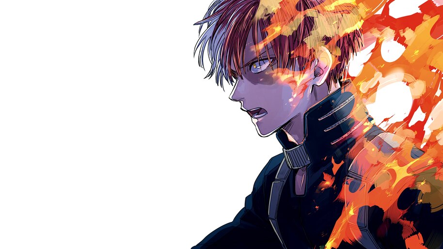 Shoto Todoroki, Flame, [My Hero Academia], 4K, #5.377 Wallpaper PC Desktop