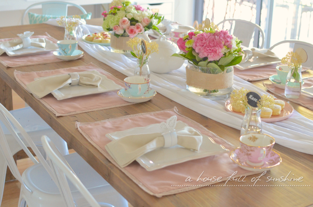 How to decorate a sweet high tea table with fresh flowers - A House ...