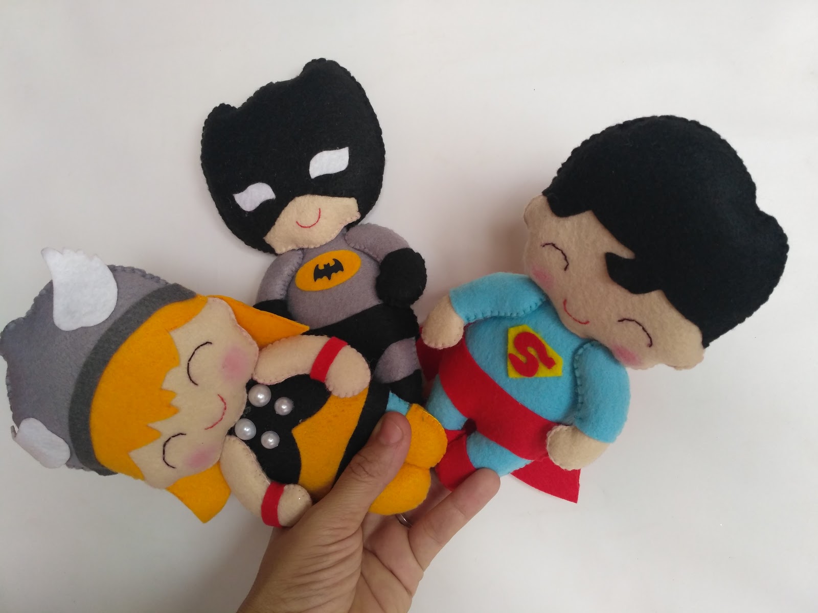 ARTES DA NANDA DA BAHIA : Bonecos heróis baby feltro