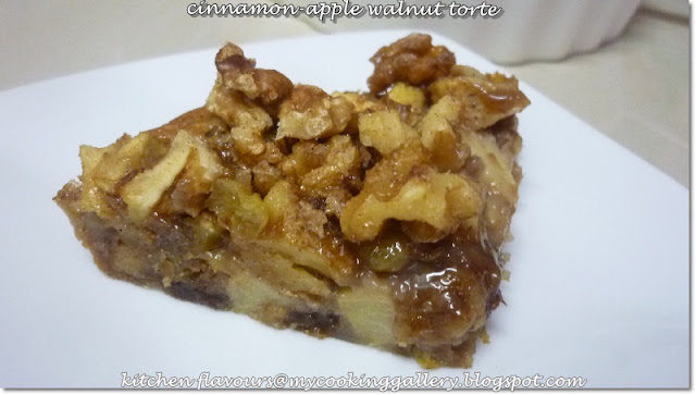 kitchen flavours: THB : Cinnamon-Apple Walnut Torte & Vanilla Frozen ...