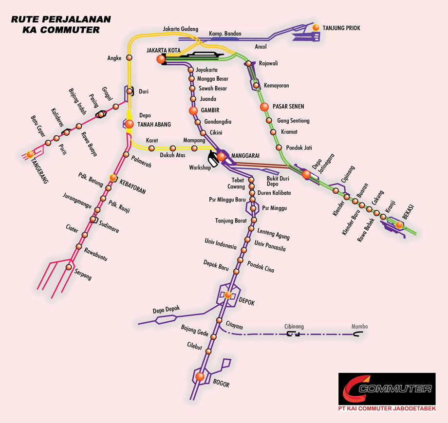 Hermawan itu Boim: Peta Rute Perjalanan KRL Jabodetabek