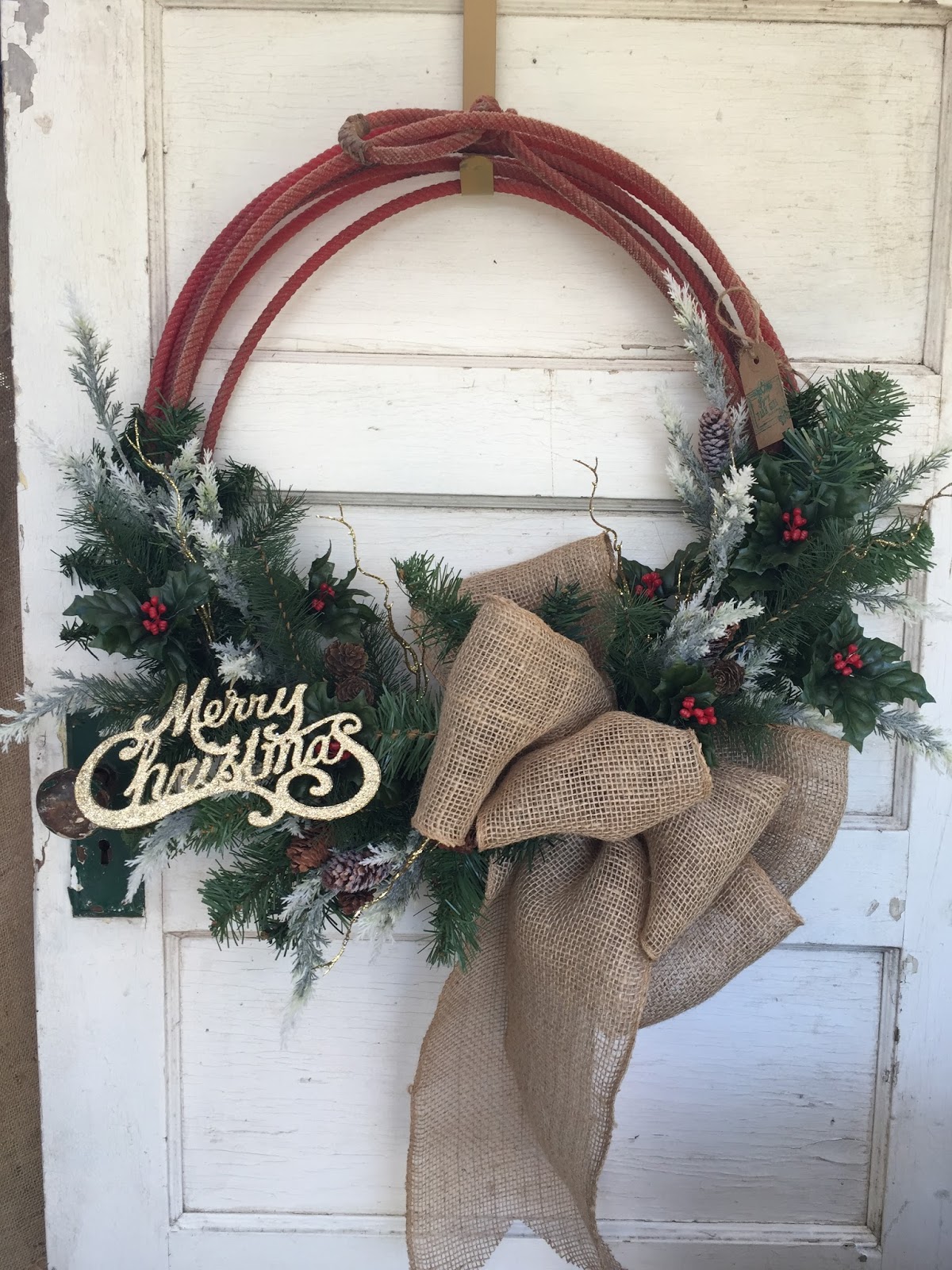 GypsyFarmGirl: New Rustic Rope Christmas Wreaths