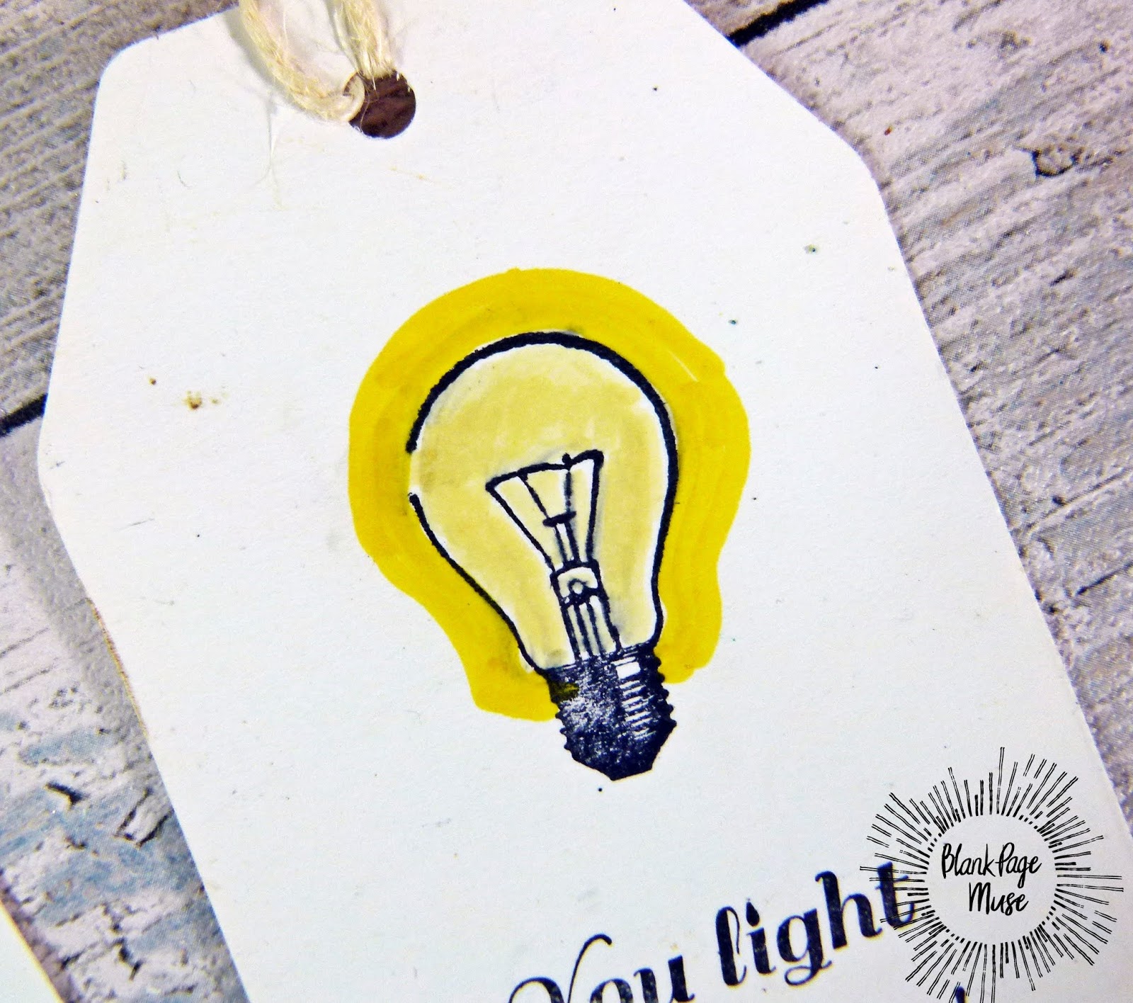 The Blank Page Muse Stamps Light Bulb Tags | Life in a Snapshot