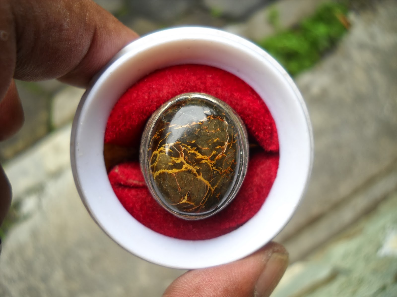 Jenis Batu Akik, Batu Cincin, Batu Mulia: (AGr19) akik garut urat emas