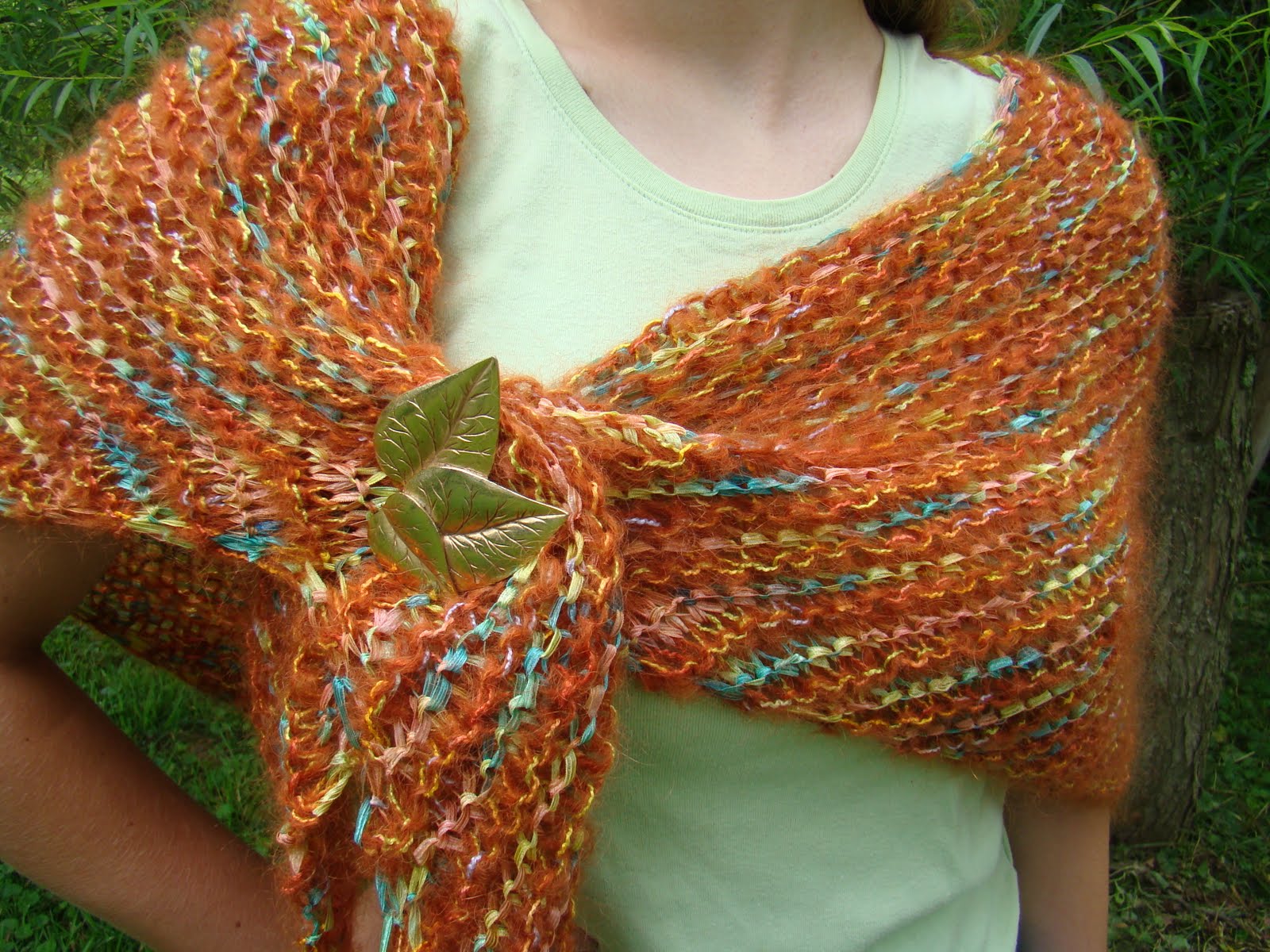 Rurification | Robin Edmundson: Mohair and Ribbon Triangle Shawl