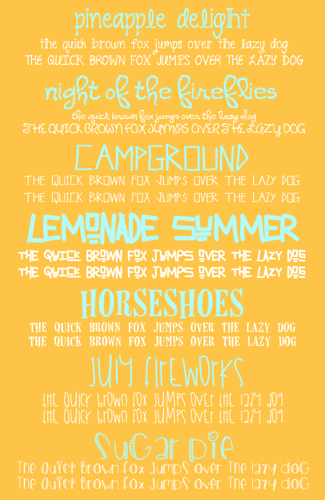 Over 50 Free Summer Fonts | i should be mopping the floor
