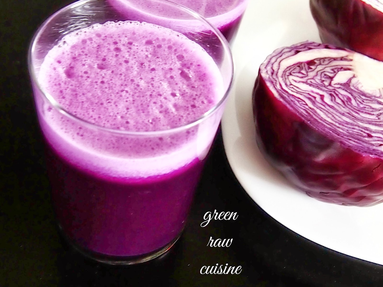 Green Raw Cuisine: Zumo de col lombarda,una delicia / Red cabbage juice ...