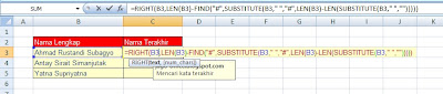 Rumus Right-Len-Find-Substitute untuk Mencari Kata di Excel | Blog ...