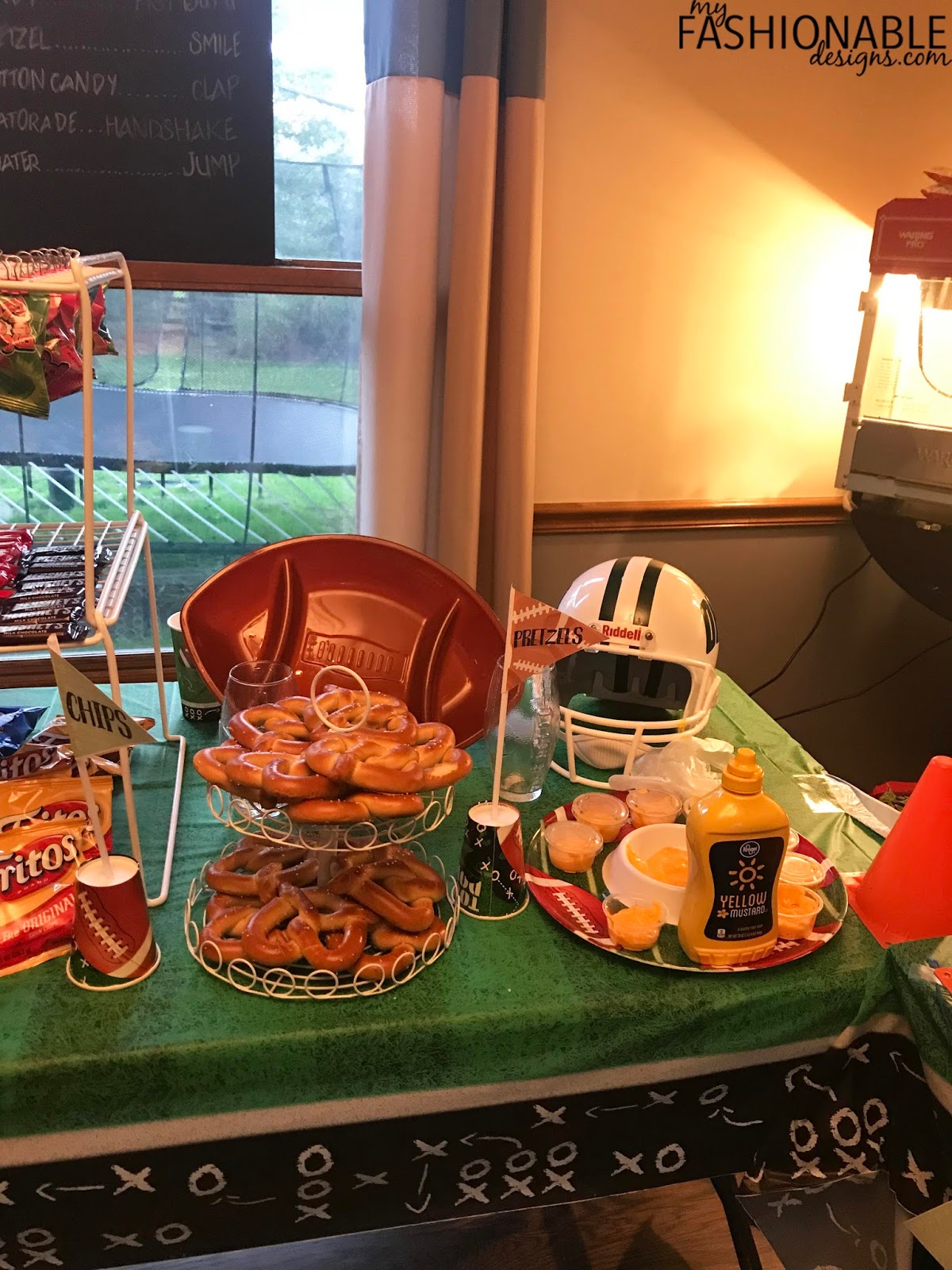 My Fashionable Designs: Football Party on a Budget: Concession Stand Setup