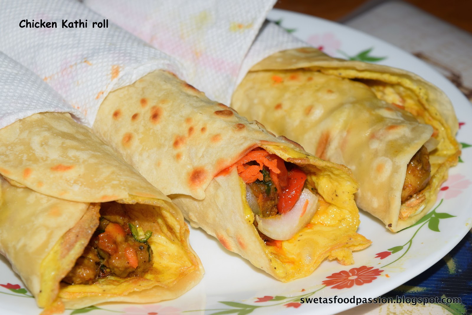 Sweta's Food Passion...: Chicken Kathi Roll