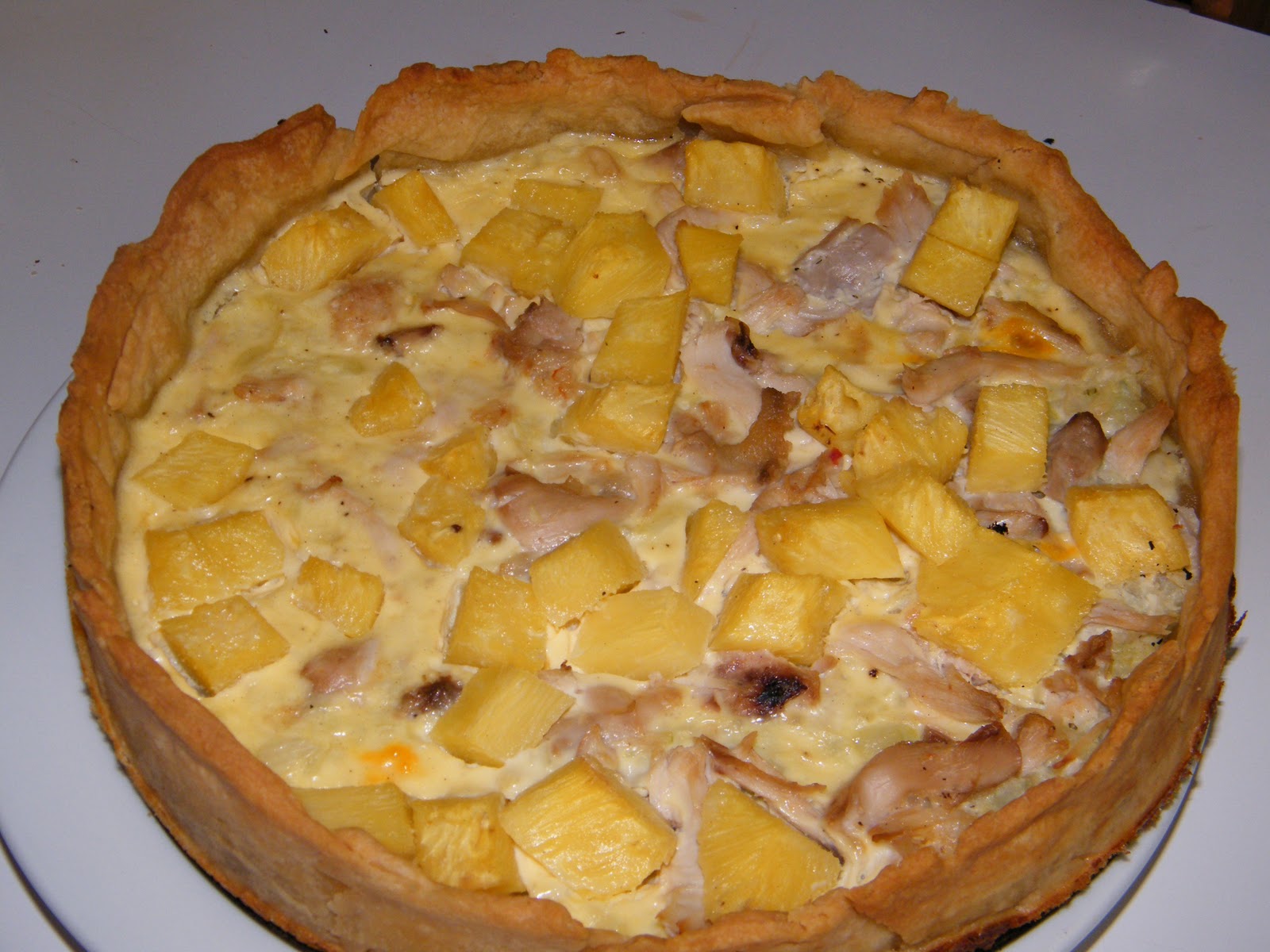 Pão Saloio: Quiche de frango e ananás