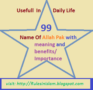 meaning of 99 name of allah pak | knowledge about islam and images,way ...
