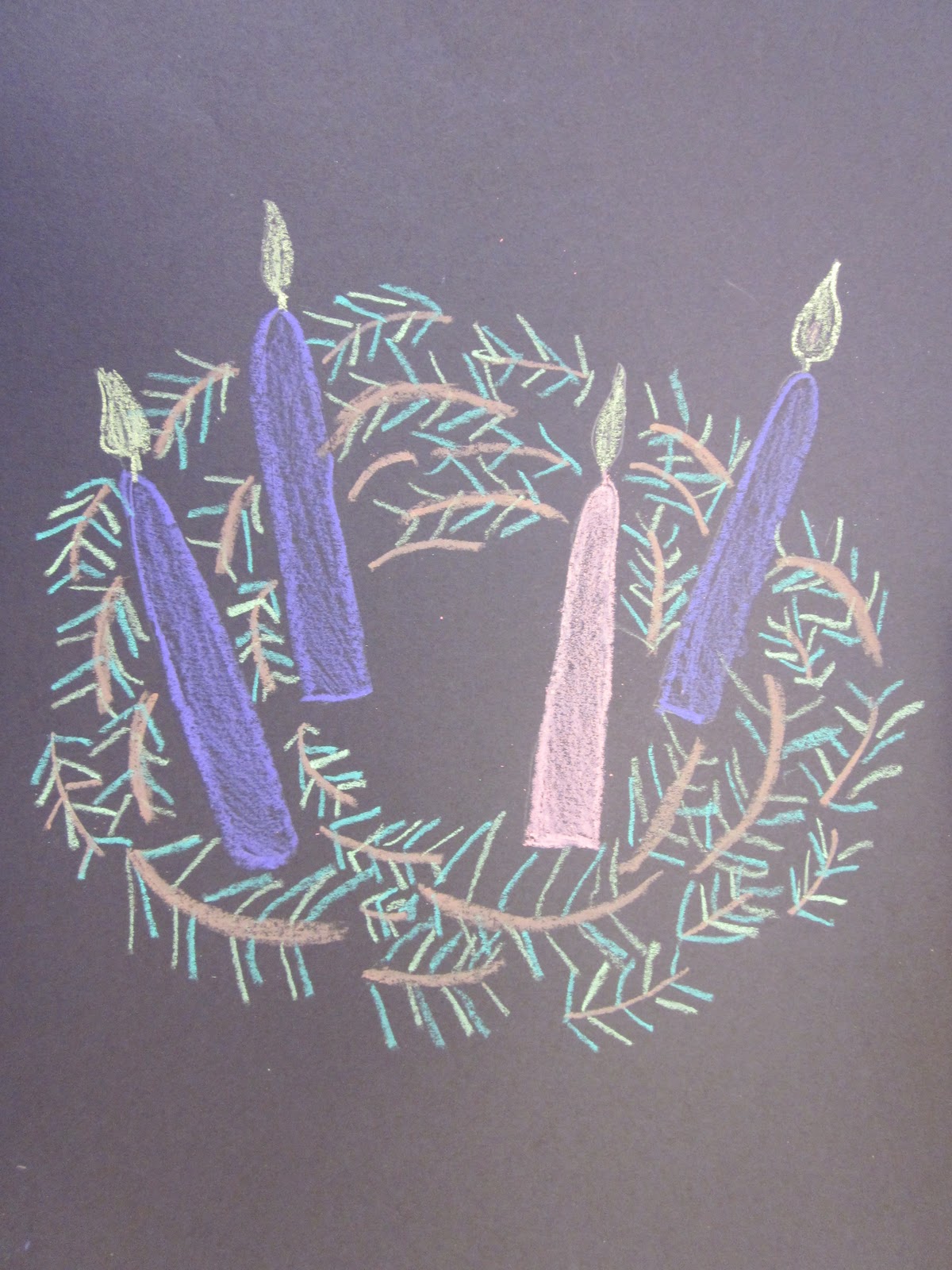 The Art Teacher's Closet: In the Art Room - Easy Advent Wreath