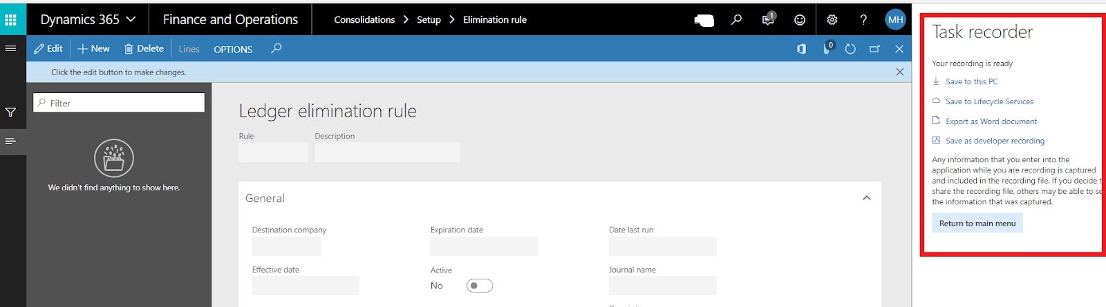 How to use Task Recorder in Dynamics 365?