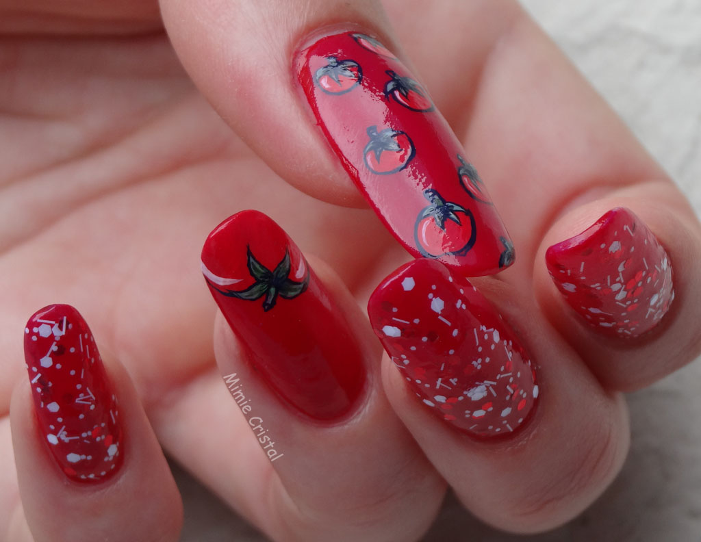 Les délires ongulaires d'Alinails et Mimie Cristal: Tomato nails