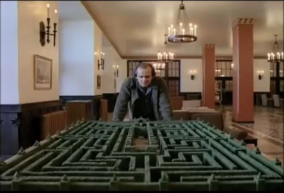 Quit your jibber jabber: The Shining (maze scene)