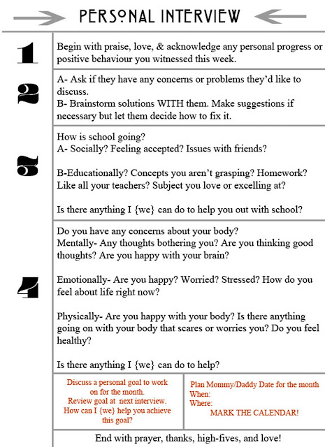 Miss Poppins: Personal Interviews and Family Council