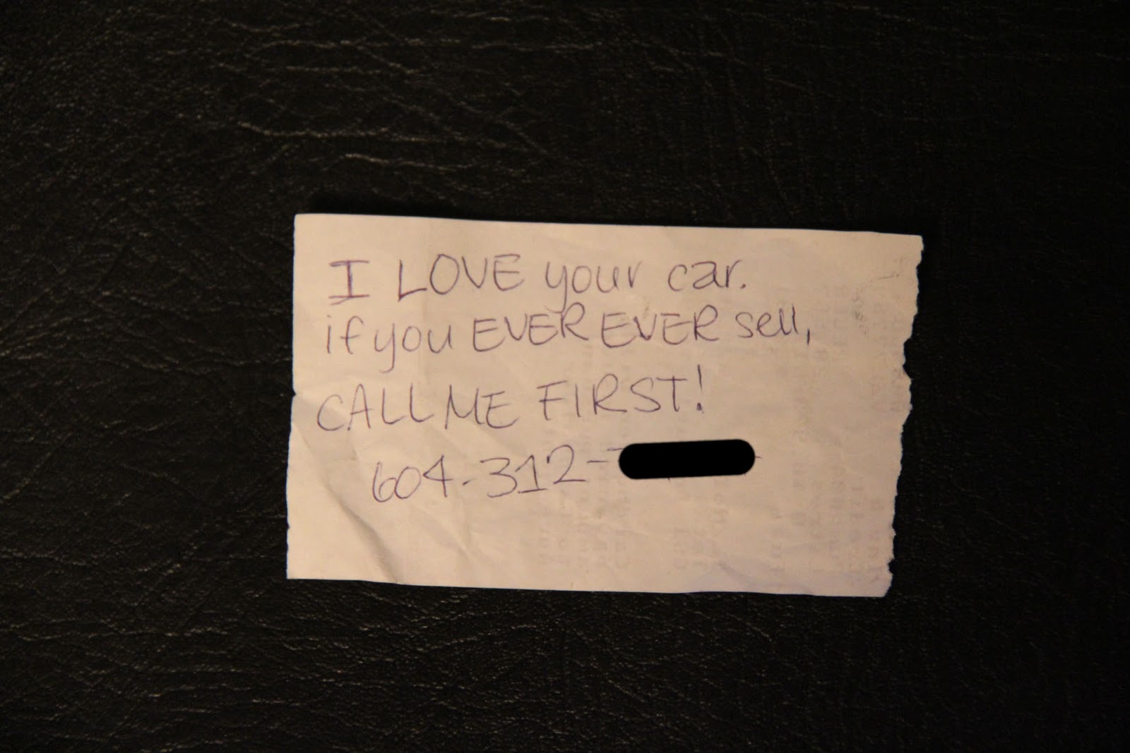 Notes Left On My Car