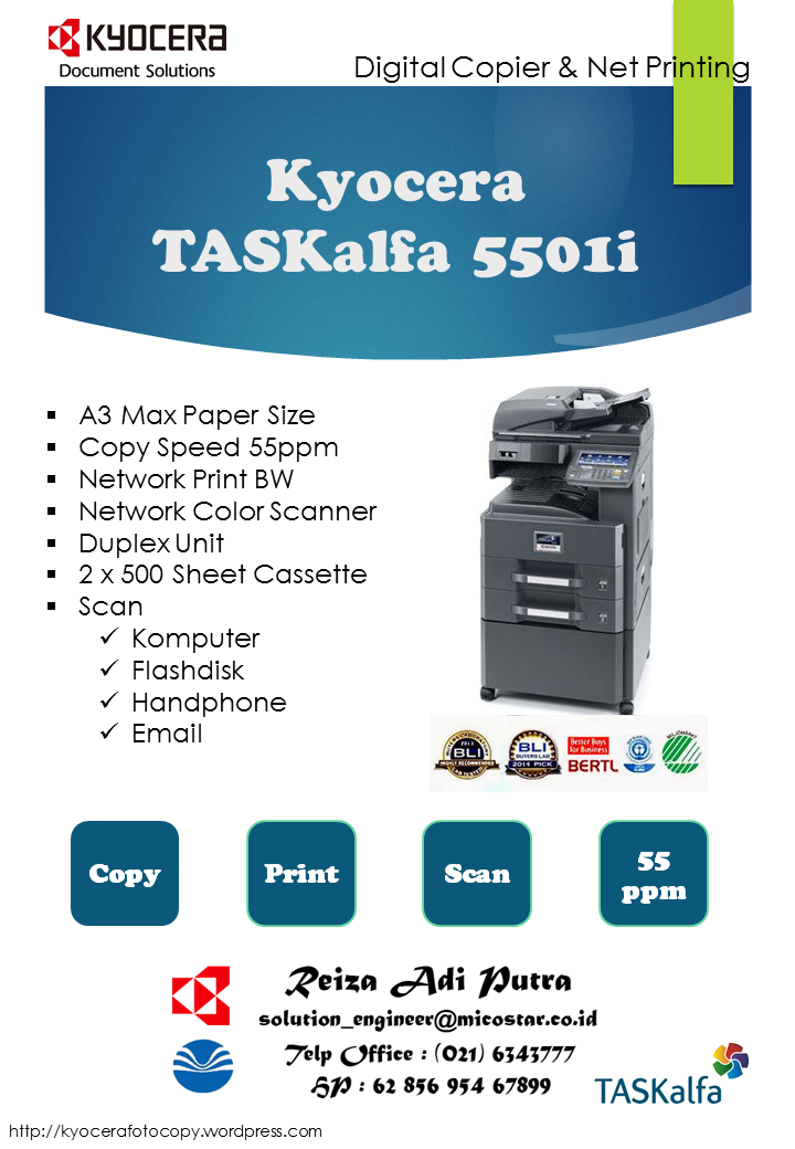 Kyocera Document Solutions: Kyocera Indonesia TASKalfa 5501i Scan Color ...