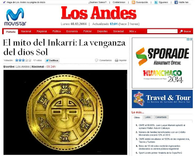 EL LADO OSCURO: EL MITO DEL INKARRI: La venganza del dios Sol