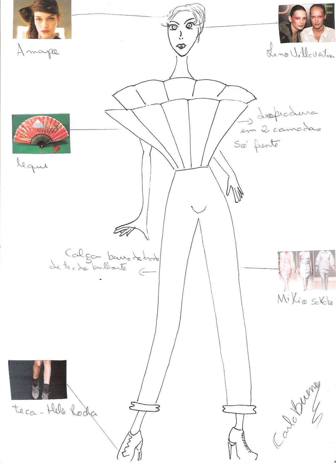 MODA E LITERATURA - 2008- 2011: 3ºA Manhã - Croquis