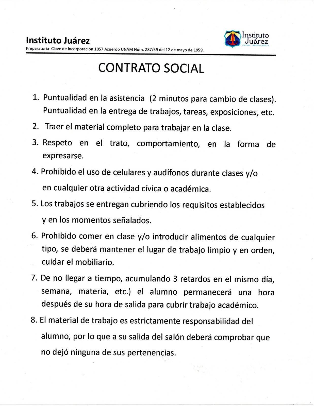 Instituto Juárez 5º Vespertino Preparatoria: CONTRATO SOCIAL