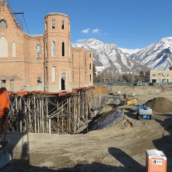New Temple in Provo: Basement Studies in the Late Afternoon