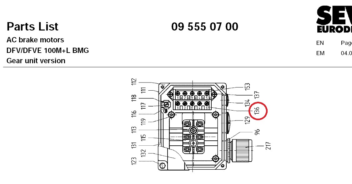 SEW EURODRIVE: Brake Rectifier BG 1.5 P/N. 08253846