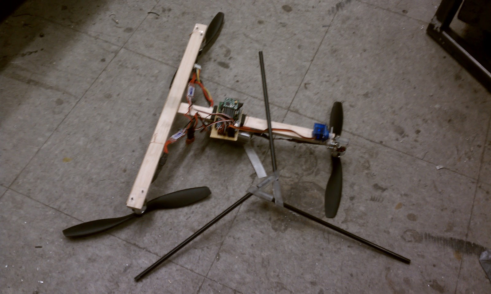 make everything: carbon fiber tricopter frame