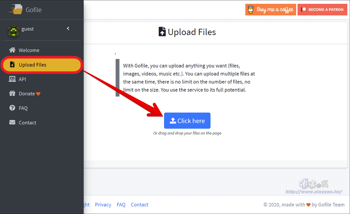 Gofile 免費檔案分享空間，免帳戶沒有數量/容量限制、最高速度上傳/下載