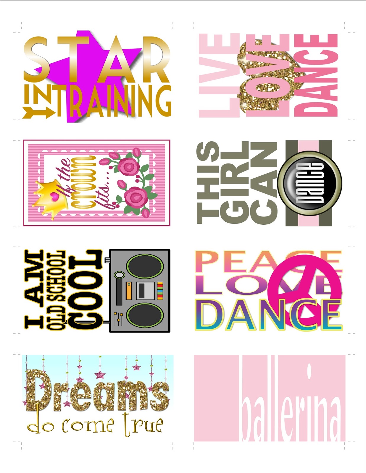 The Lily of the Valley Craft Room: Dance Recital Luggage Tags...Free ...