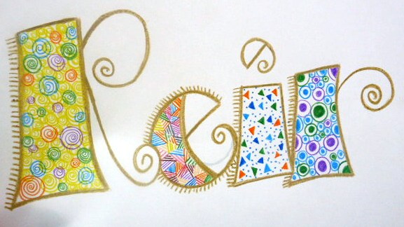 caligrafia, arte y diseño: Texturas con espirales en letras para niños