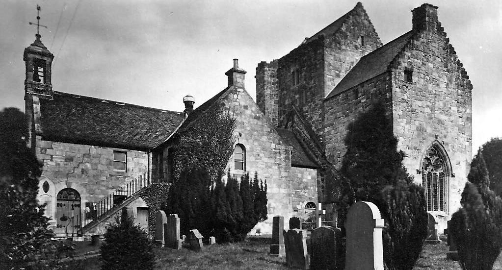 Tour Scotland: Old Photograph Kirk Torphichen Scotland