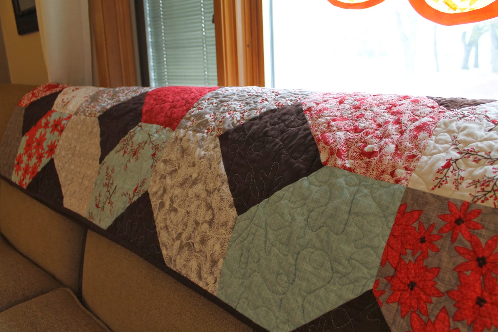 A Nest Full of Nies': winter quilt with winter weather