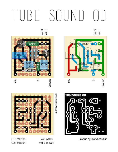Perf and PCB Effects Layouts: TubeSound Overdrive