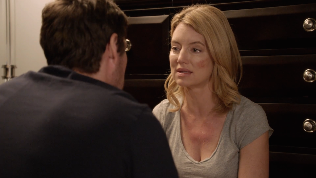 The episode ends with Elizabeth and David in bed, Elizabeth is being ...