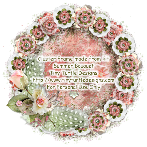 Cathy's Clusters: Summer Bouquet Cluster Frame