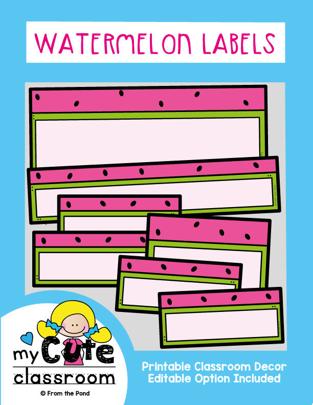 Classroom Labels | From the Pond