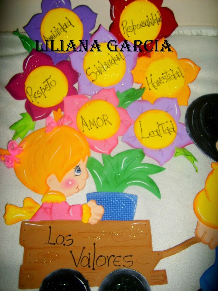 Manualidades escolares para decorar: Valores