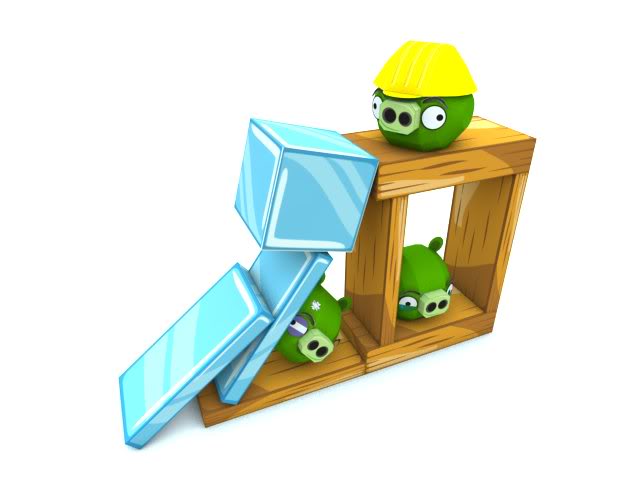 Paper Shock: Small Pigs Set Angry Birds by hobikitkertas